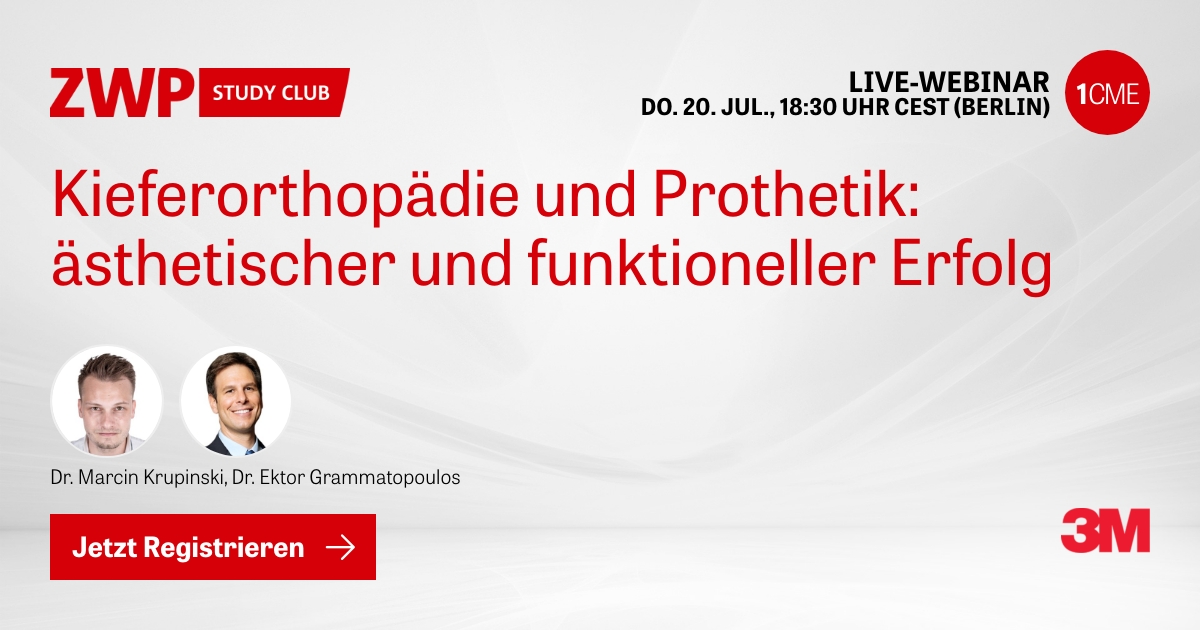 Kieferorthopädie und Prothetik: ästhetischer und funktioneller Erfolg - Webinar - ZWP Study Club