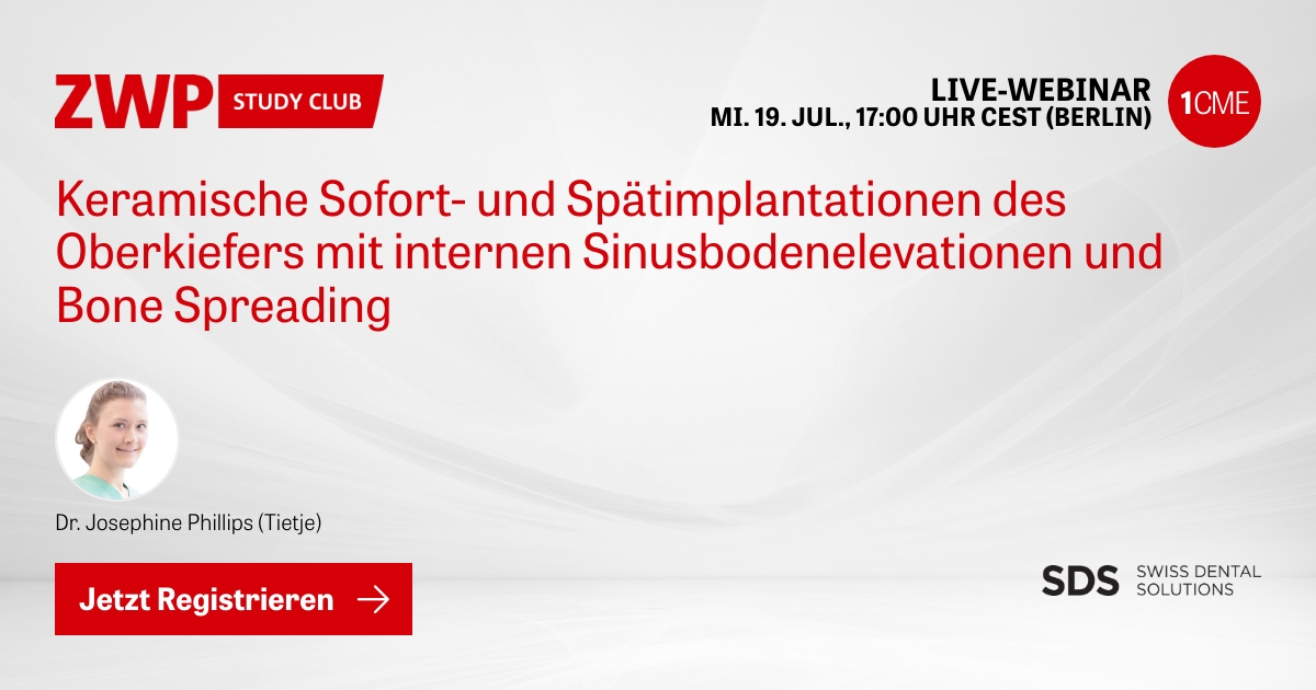 Keramische Sofort- und Spätimplantationen des Oberkiefers mit internen Sinusbodenelevationen und ...
